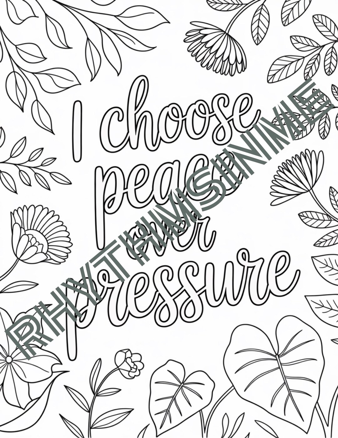 Self Love Affirmation Coloring Page | Mindfulness Positive Quote (PDF ...