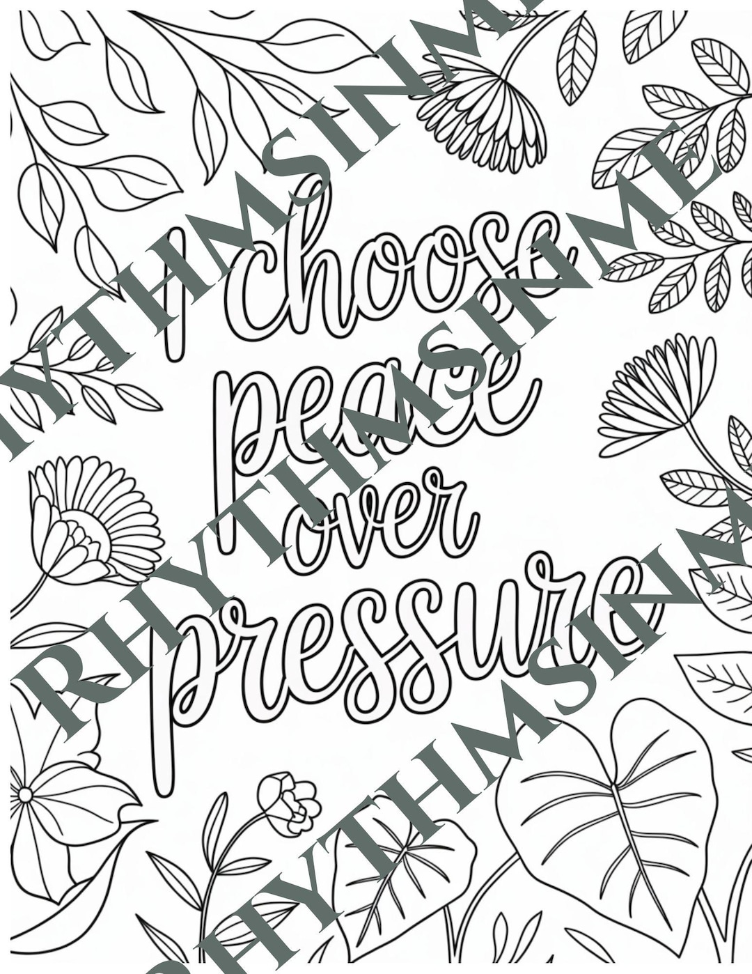 Self Love Affirmation Coloring Page | Mindfulness Positive Quote (PDF ...