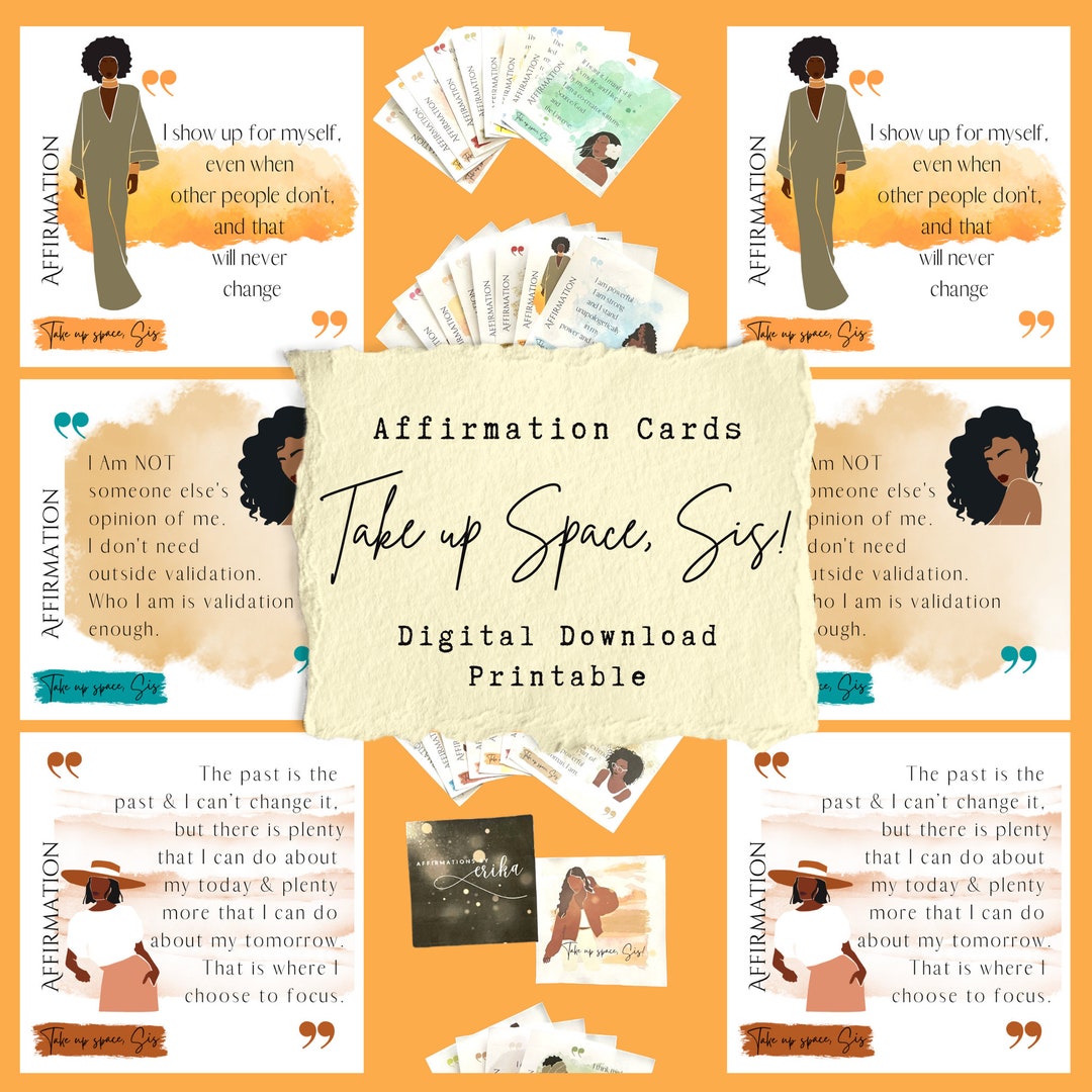 Take Up Space Sis Affirmation Cards Digital Download Printable Etsy Take Up Space Sis Affirmation Cards Digital Download Printable Etsy