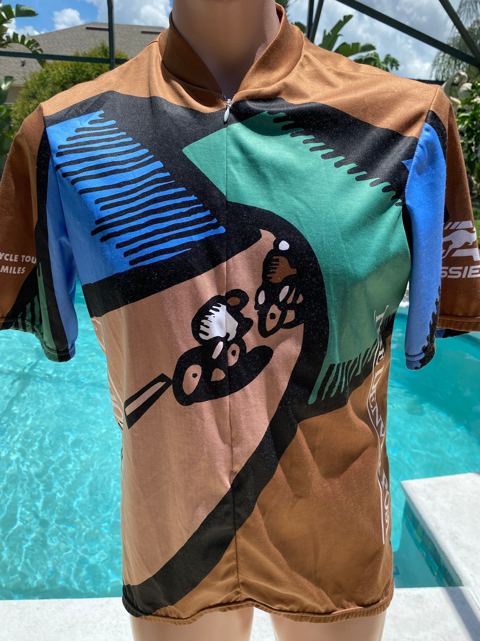NEW Vintage 90's Aussie Ride the Rockies Bike Cycle Cycling Jersey ...
