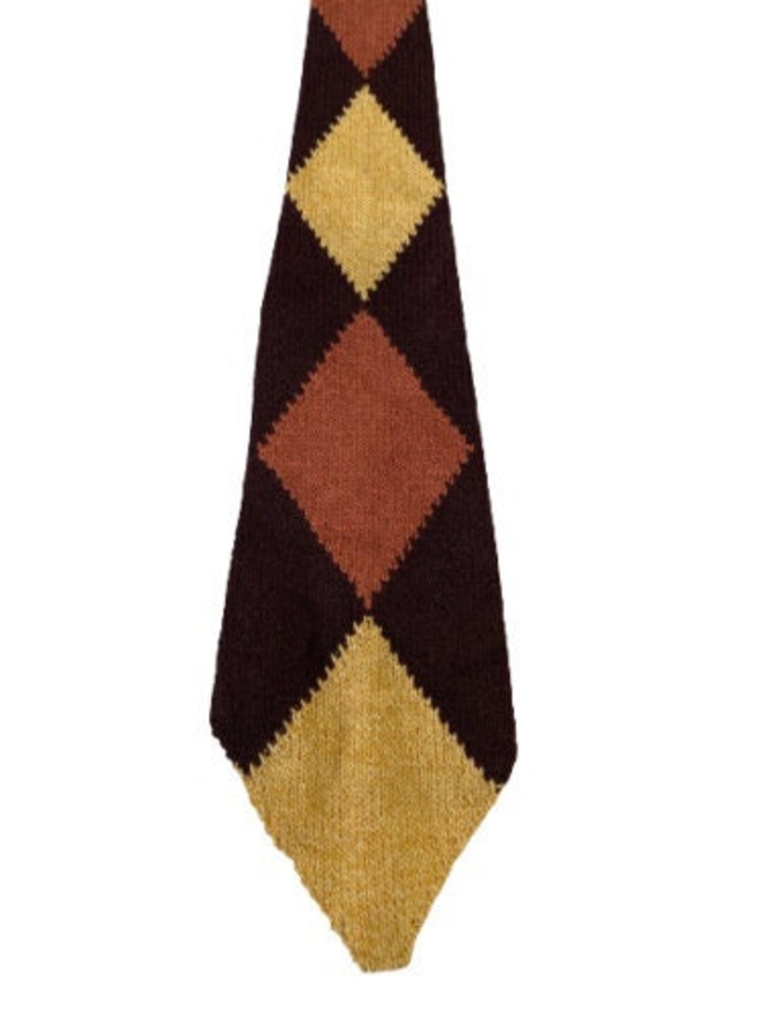 Vintage 50's Bear Brand Hand Knit Argyle Mens Very Short Neck Tie - Etsy