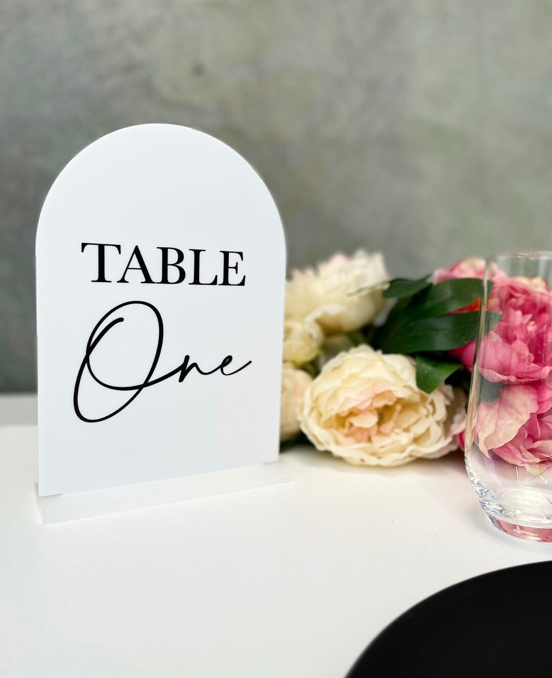 Classic Arched Wedding Table Number Sign | Signage | Wedding ...