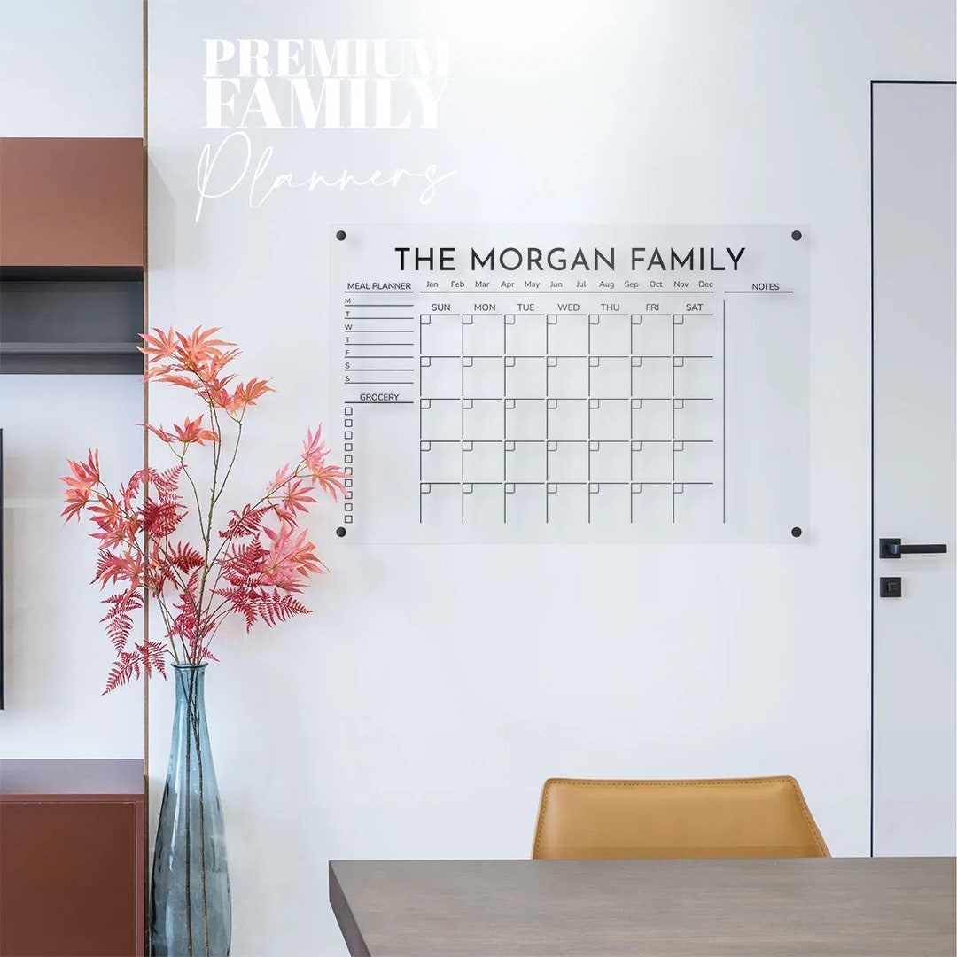 Personalised Family Planner | Acrylic Wall Calendar | MORGAN - Etsy ...