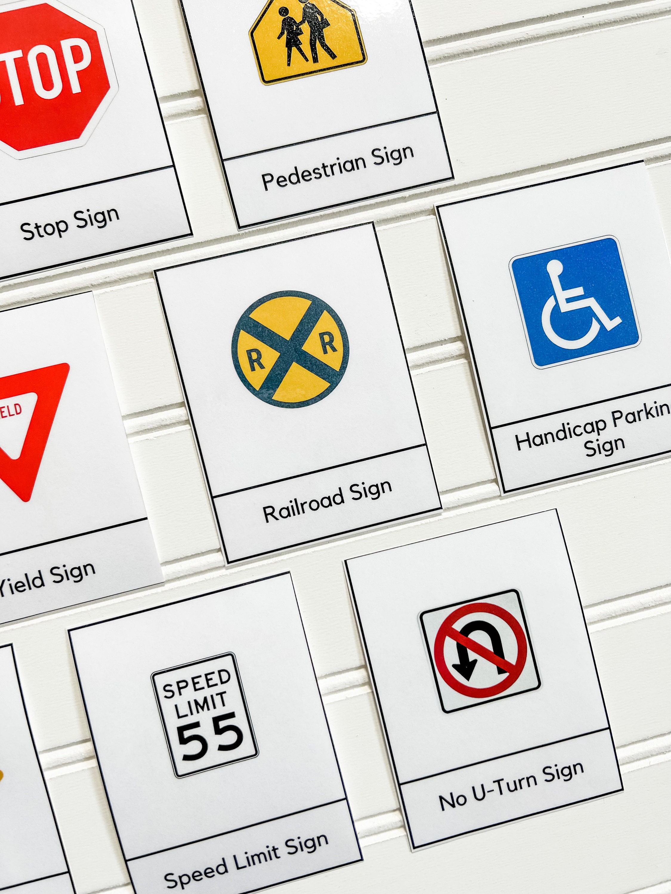 Road Sign Montessori Three Part Cards - Etsy