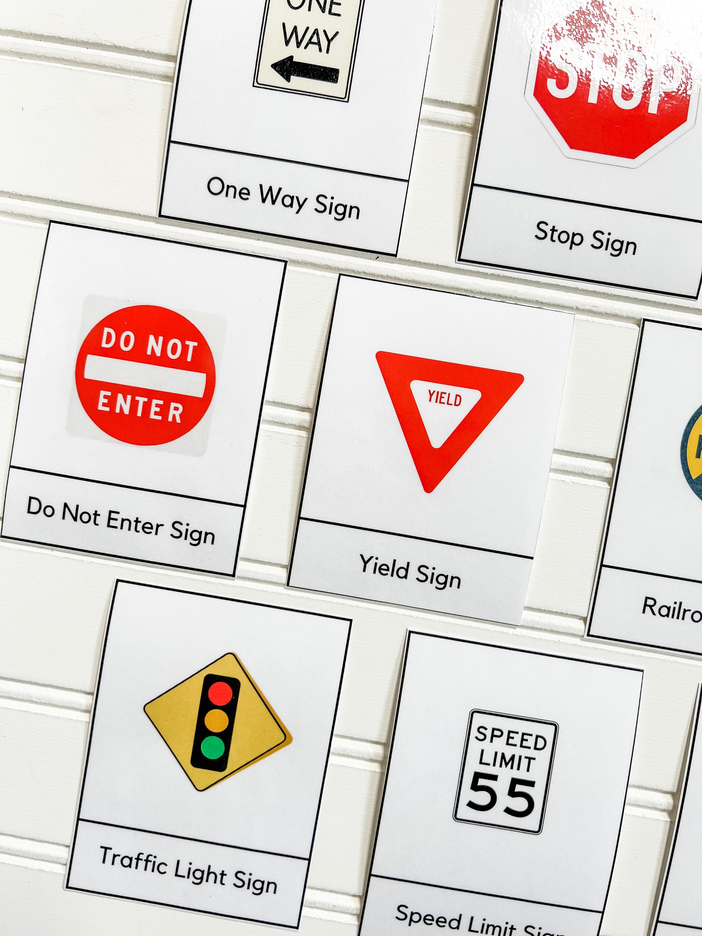 Road Sign Montessori Three Part Cards - Etsy