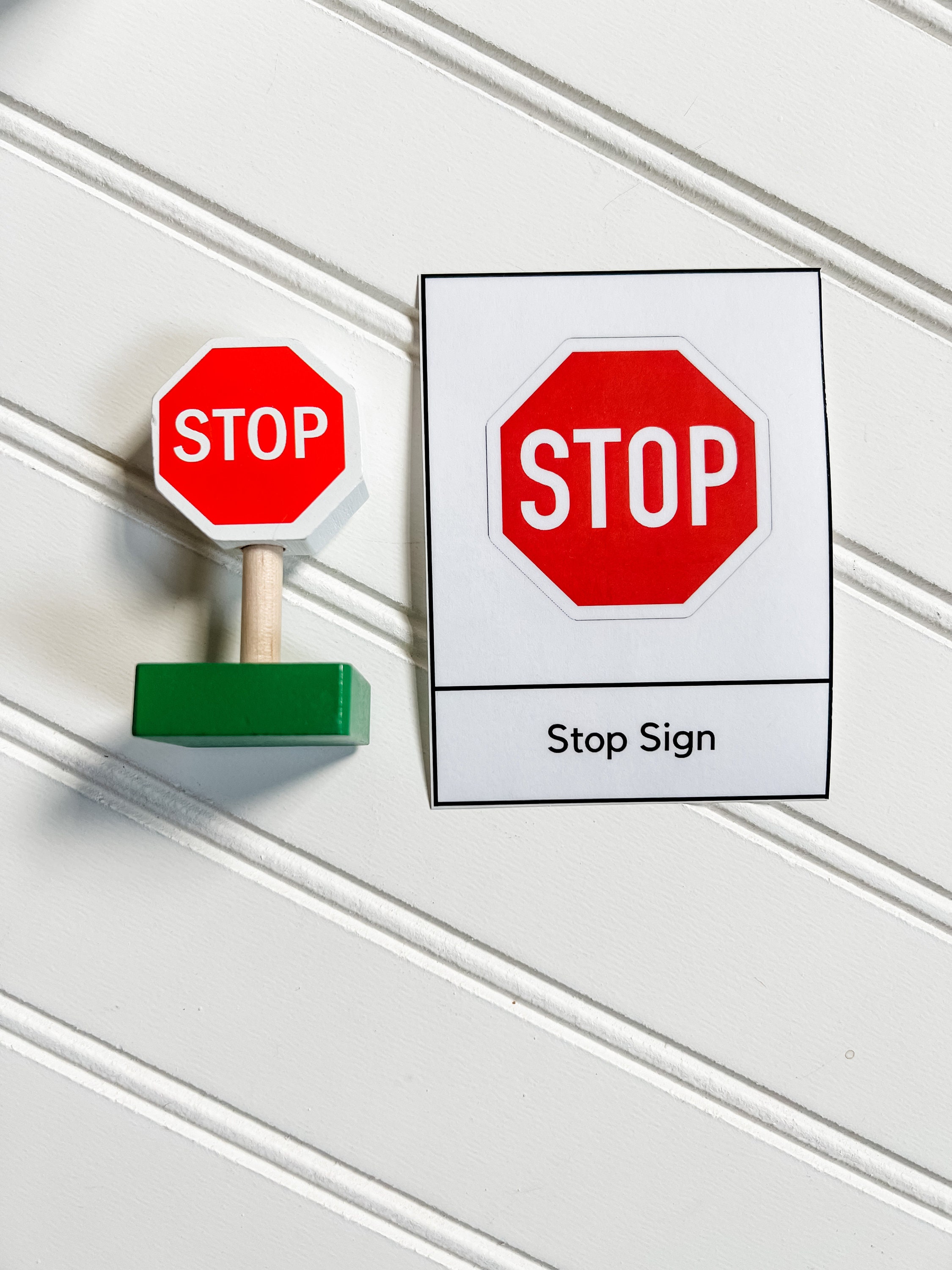 Road Sign Montessori Three Part Cards - Etsy