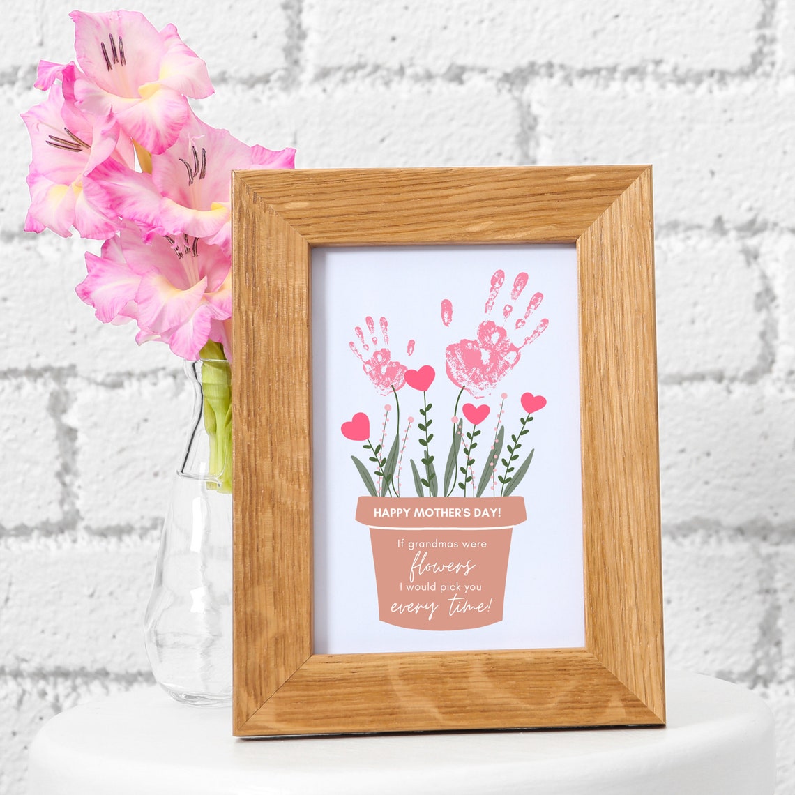 Mother's Day DIY Gift | Mother | Grandma | Flower Pot | Handprint ...