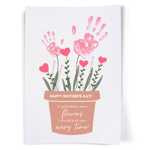 Mother's Day DIY Gift | Mother | Grandma | Flower Pot | Handprint ...