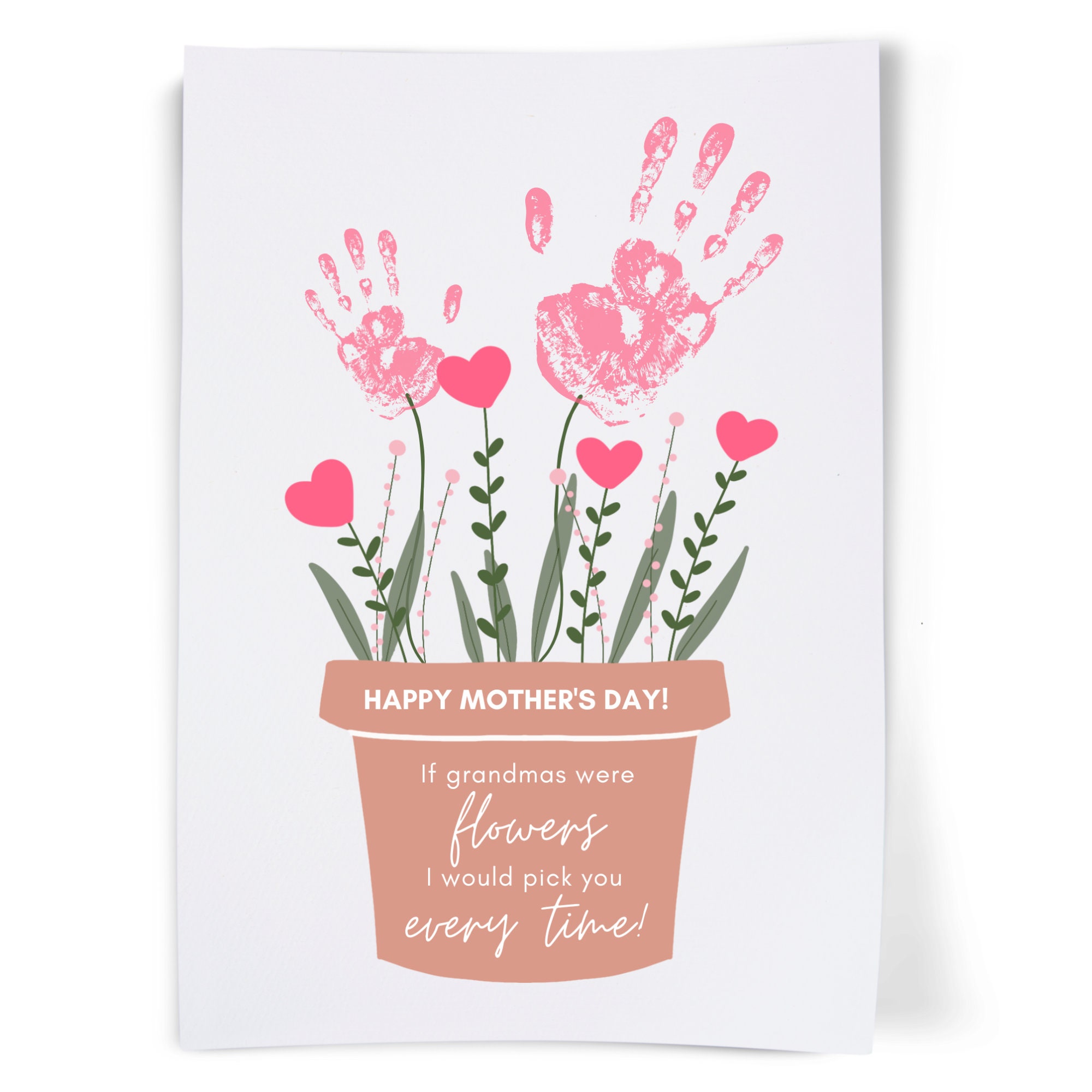 Mother's Day DIY Gift | Mother | Grandma | Flower Pot | Handprint ...