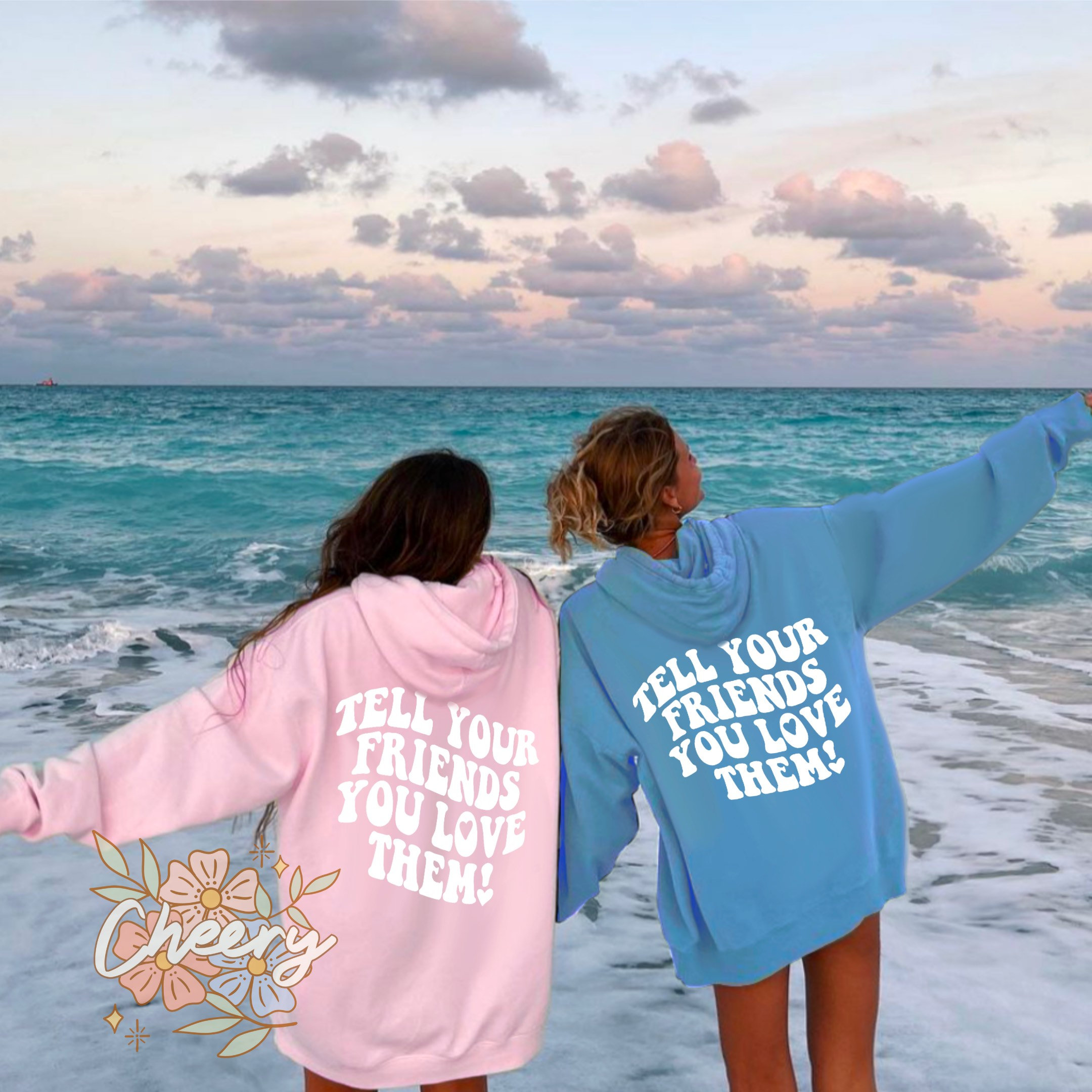 Tell Your Friends You Love Them aesthetic Bestie sweatshirt | Etsy