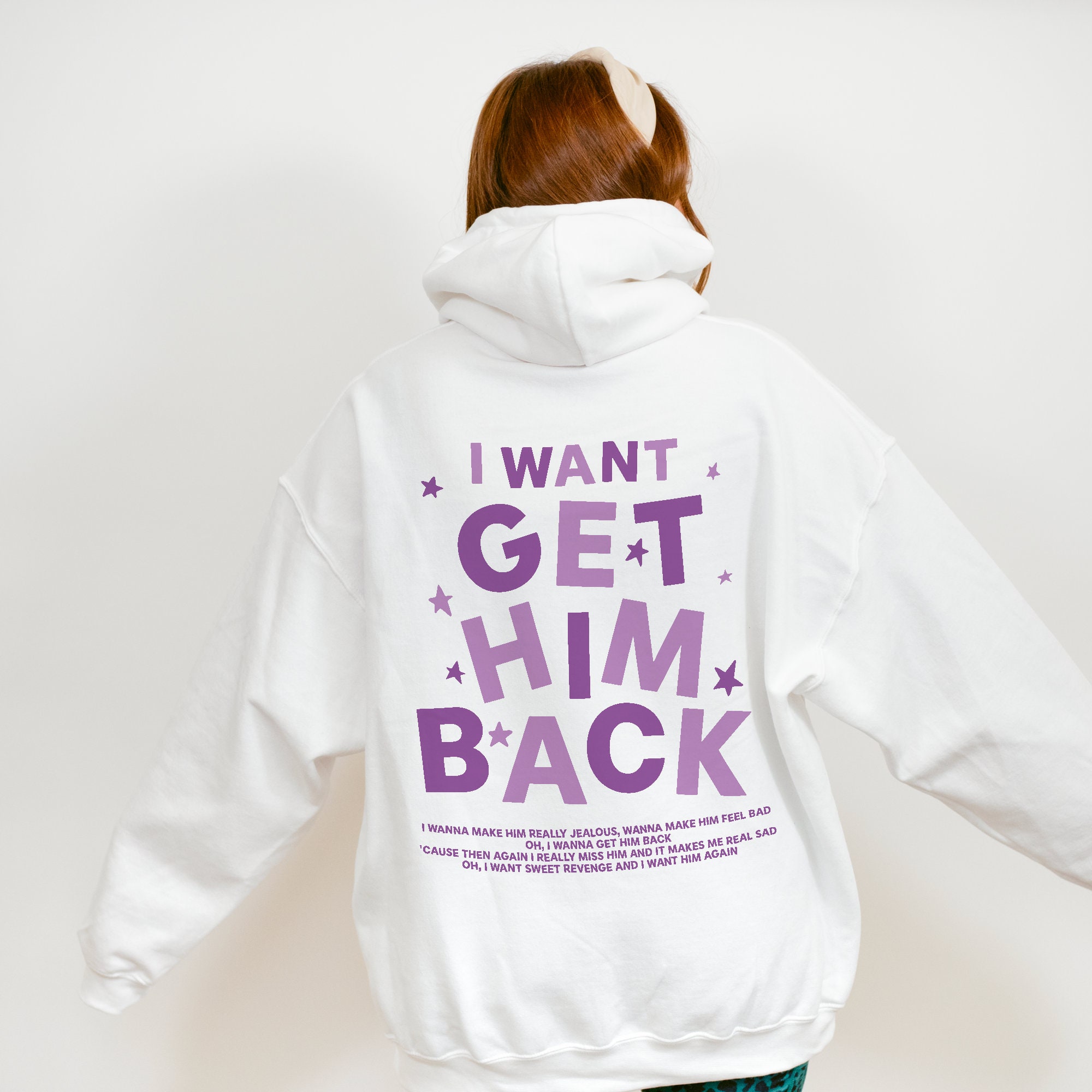 GET HIM BACK Double Sided Hoodie, Olivia Rodrigo Guts Tour, Olivia ...