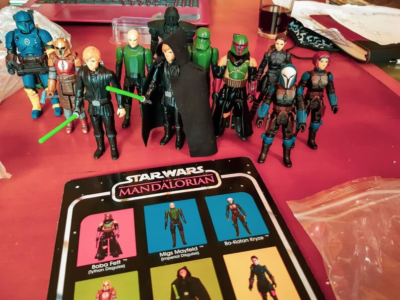 Set of 7 Retro Style 5POA Star Wars Mandalorian Action Figures Bo-katan ...