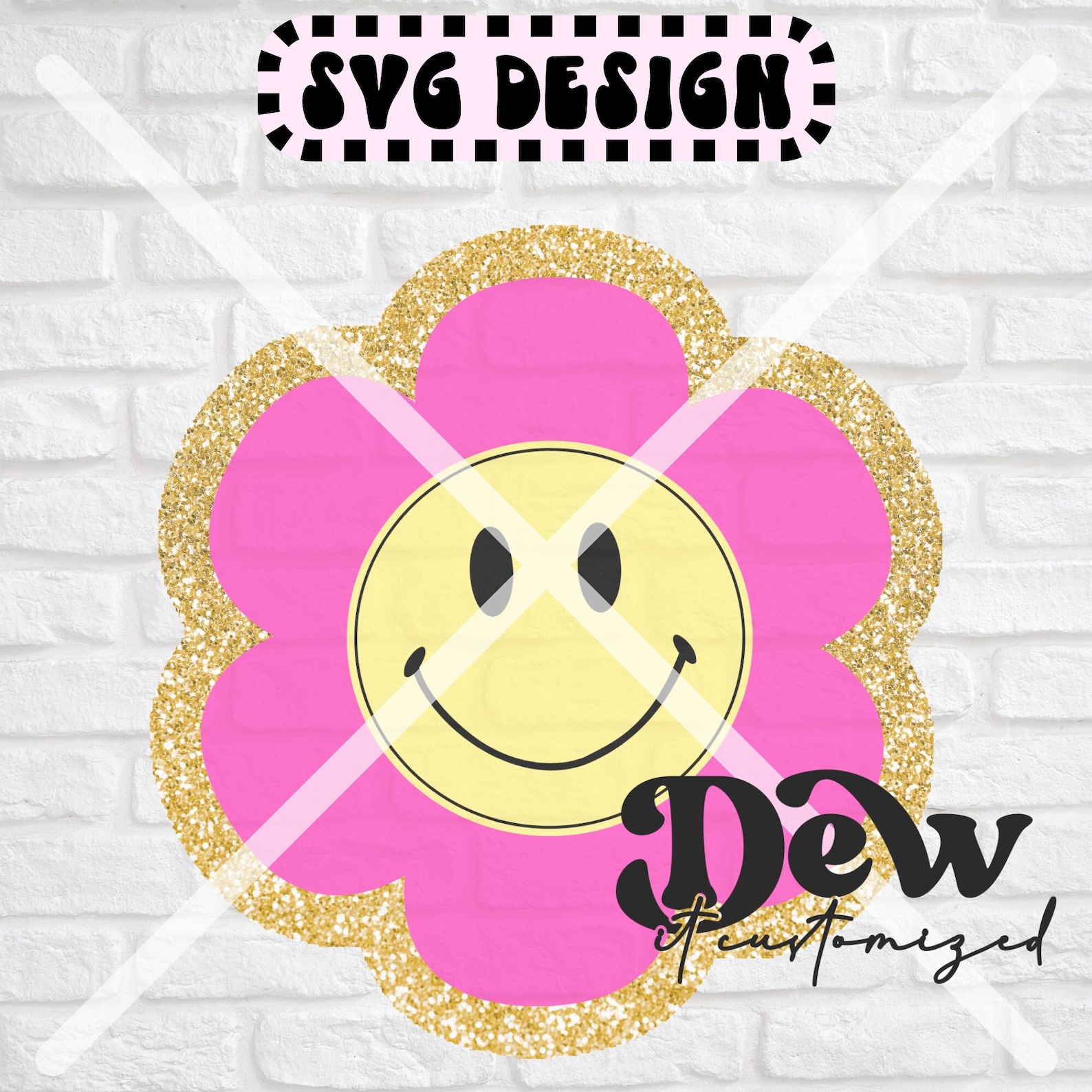 Flower Happy Face Svg | Hippie Flower Svg | Flower Smiley Face | Stoney ...