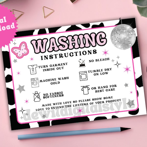 Dtf Care Instructions - Etsy