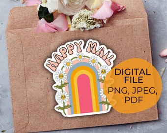 Happy Mail Fall Stickers Fall Diecut Stickers Leaf Fall - Etsy