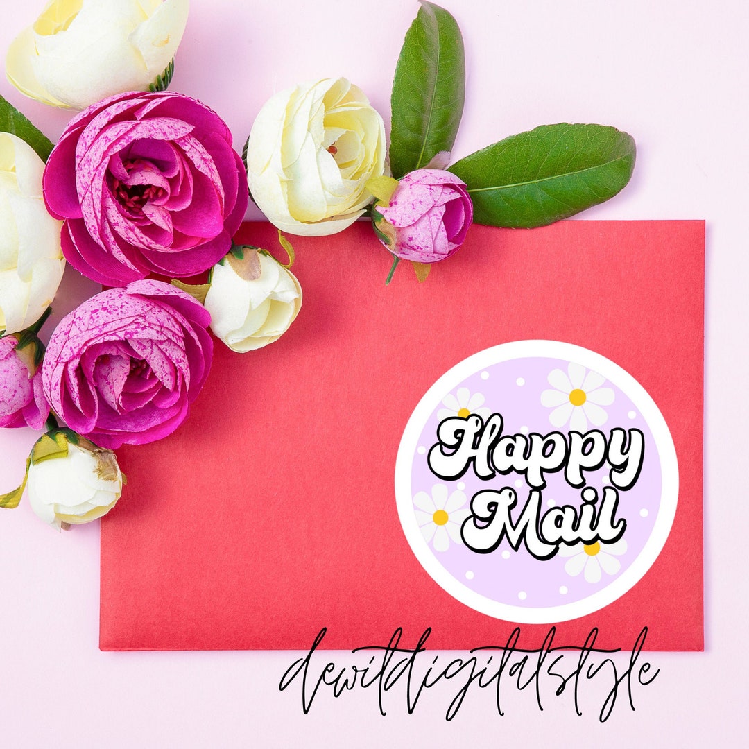 Happy Mail SVG: Sticker Design Cut File (digital Download) - Etsy UK