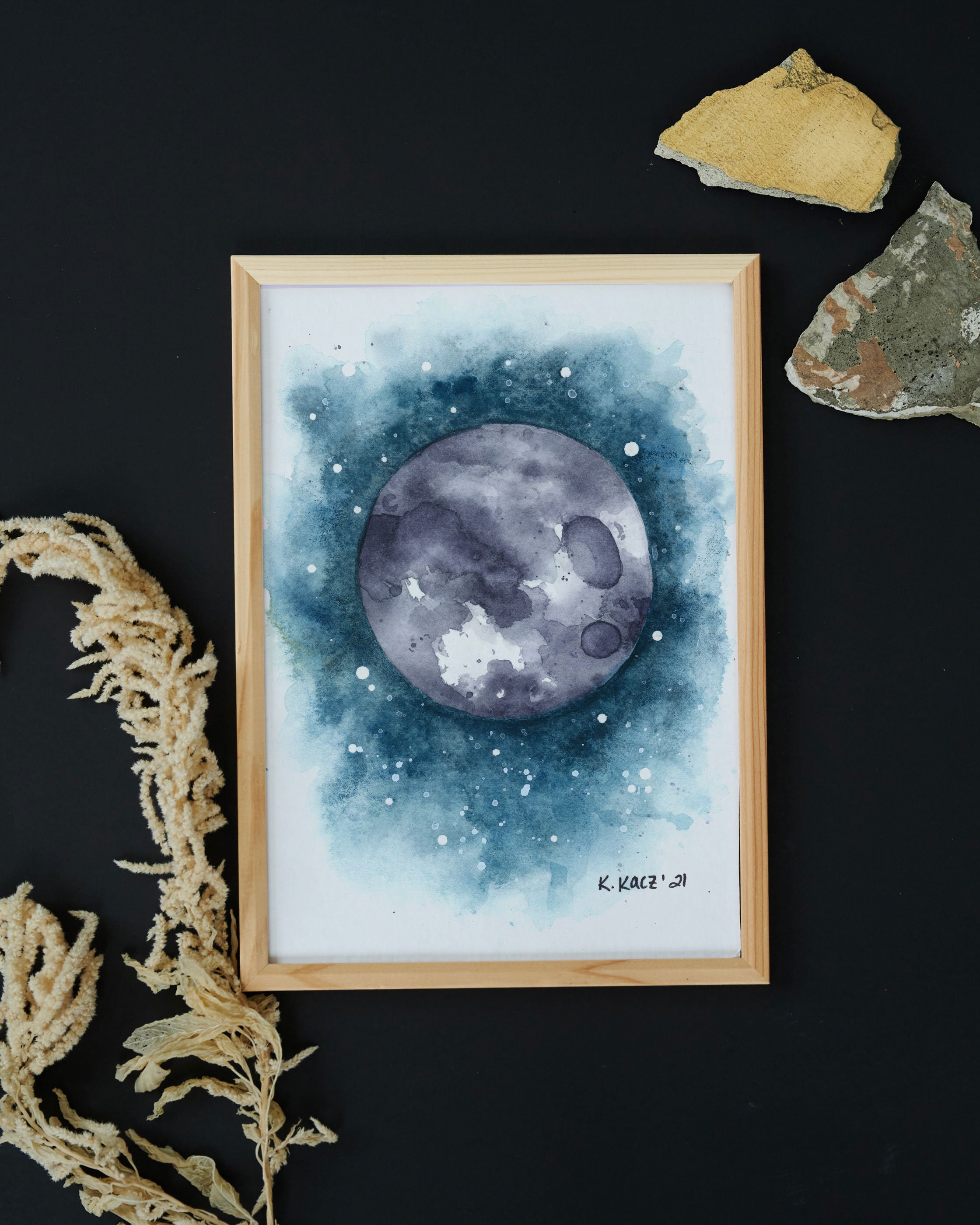 Realistic Moon Painting
