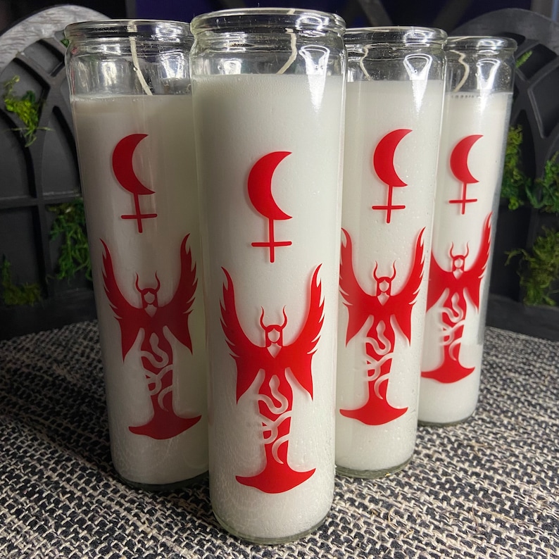 Lilith Candle Deity Candle White and Red Lilith Candle - Etsy