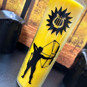 Apollo Candle | Deity Candle | Yellow Apollo Candle - Etsy