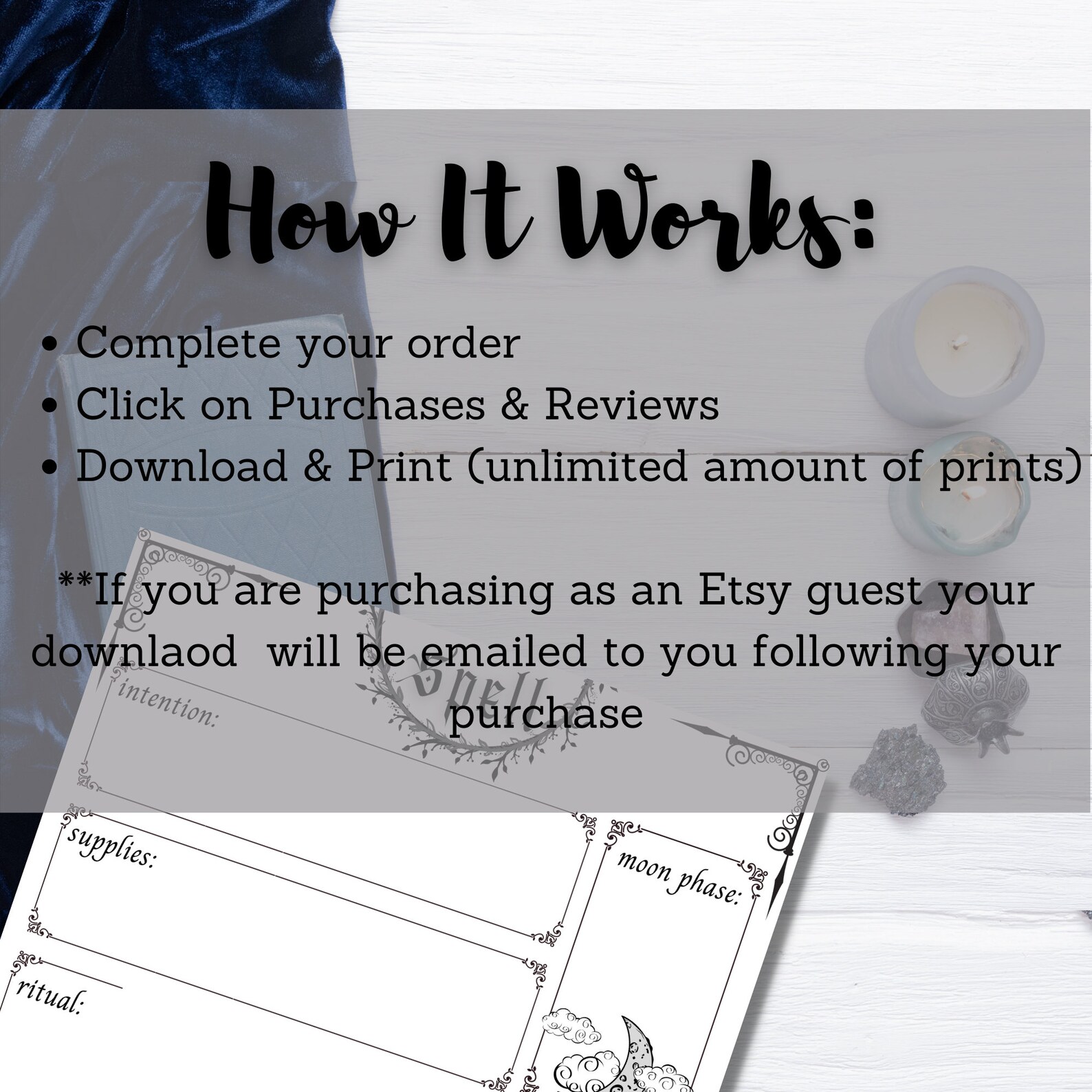 Printable Spell Page PDF Page LABELED Blank Grimoire Page - Etsy