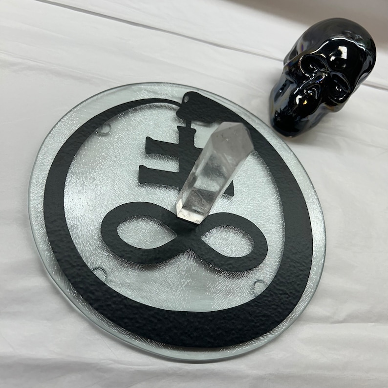 Leviathan Sigil Altar Plate: Glass Ouroboros Symbol - Etsy