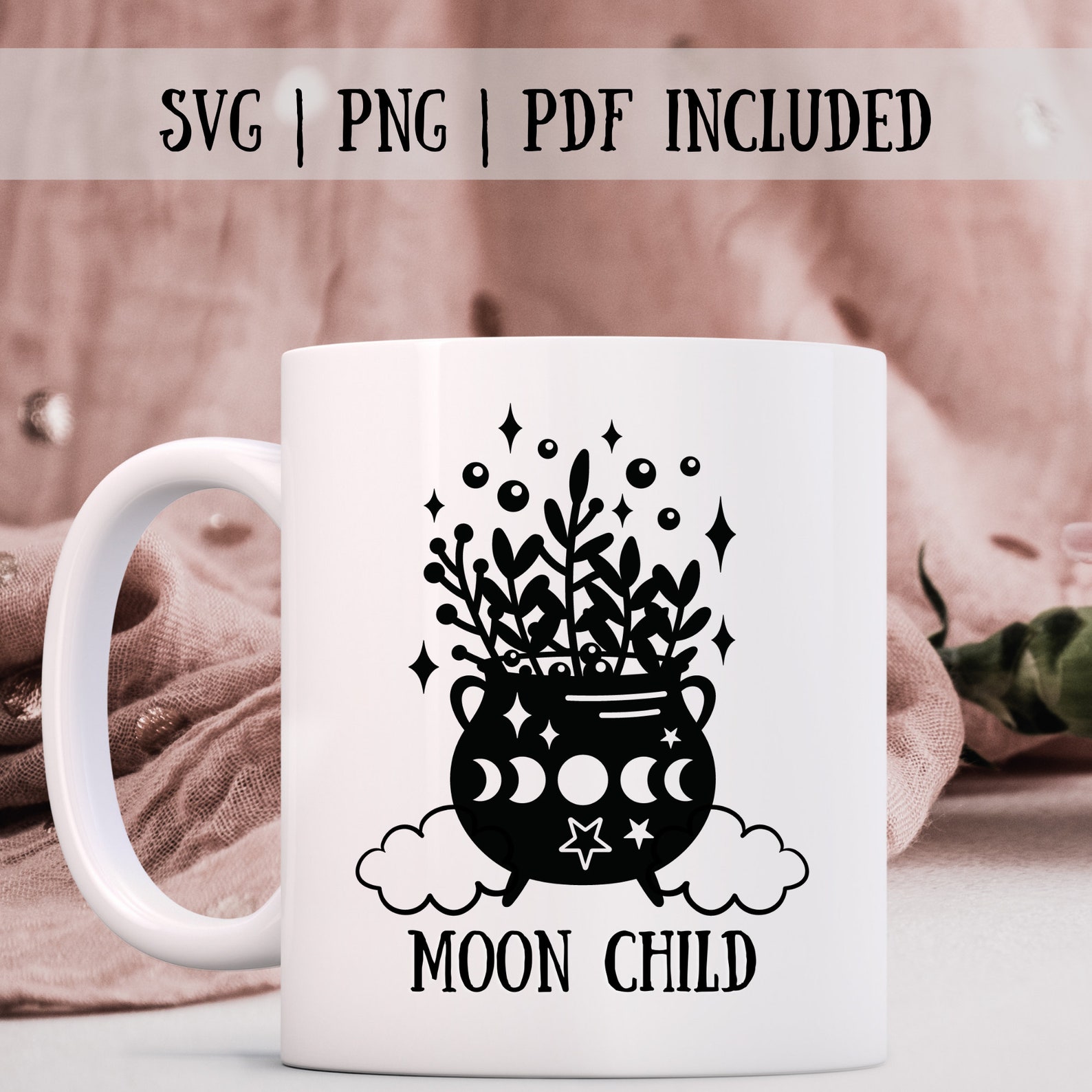 Moon Child Svg Witchcraft SVG Gothic SVG Cricut Cutting | Etsy