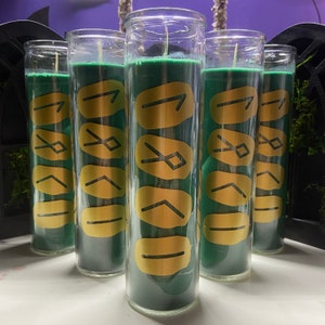 LOKI Candle | Deity Candle | Green Loki Candle - Etsy