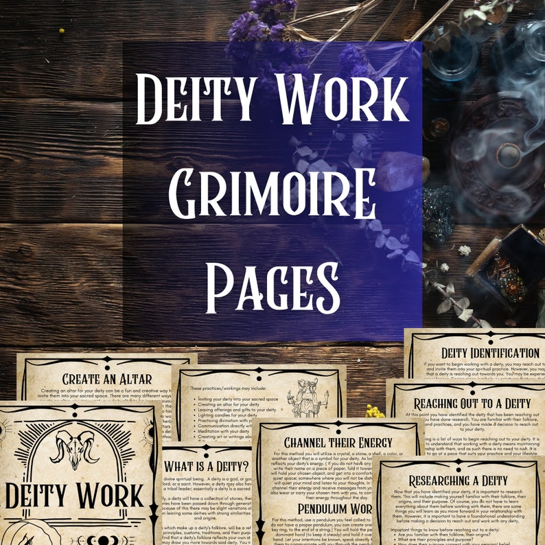 DEITY Work Parchment Grimoire Pages Deity Work Grimoire - Etsy