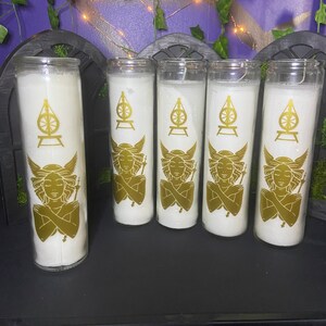 Frigg Candle | Deity Candle | White and Gold Frigg Candle - Etsy