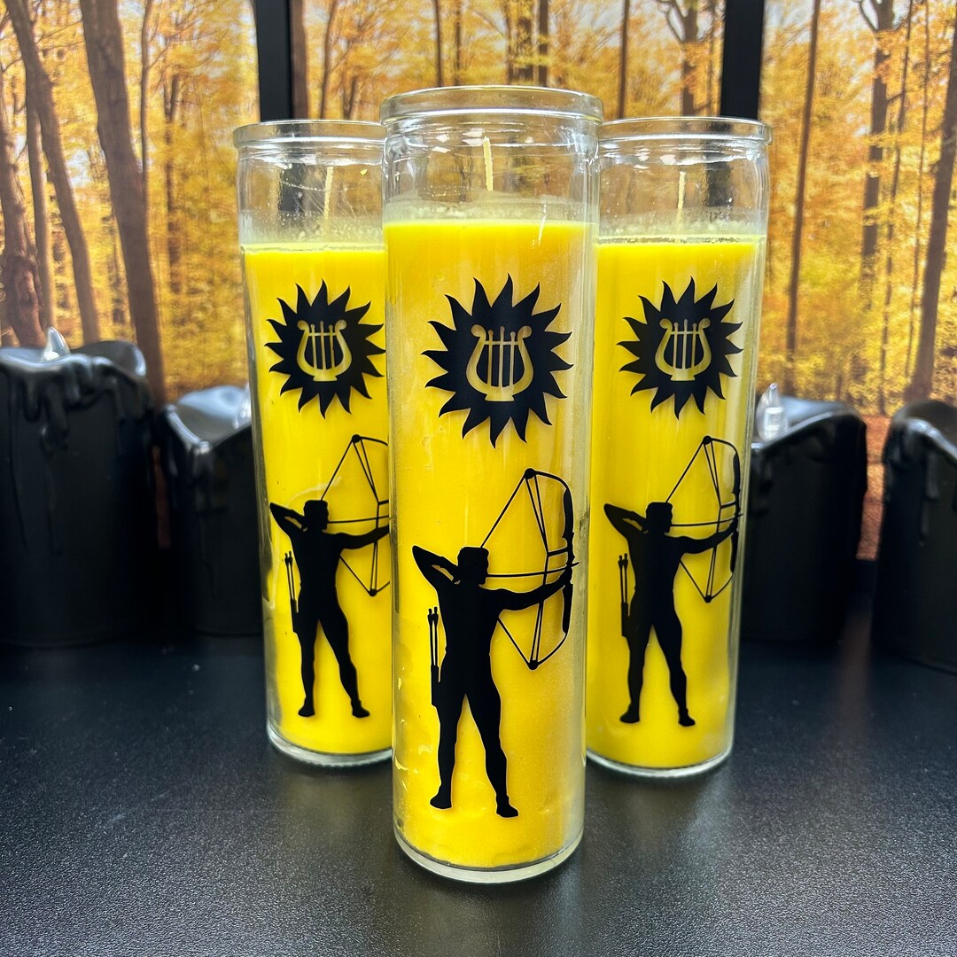 Apollo Candle | Deity Candle | Yellow Apollo Candle - Etsy