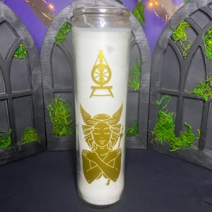 Frigg Candle | Deity Candle | White and Gold Frigg Candle - Etsy
