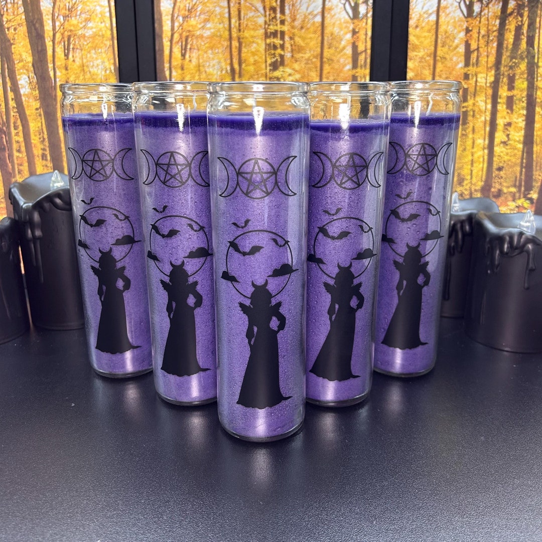 NYX Candle | NYX Ritual Candle | Purple Nyx Goddess Candle | Deity ...