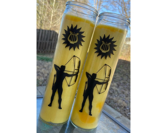 Apollo Candle Deity Candle Yellow Apollo Candle - Etsy