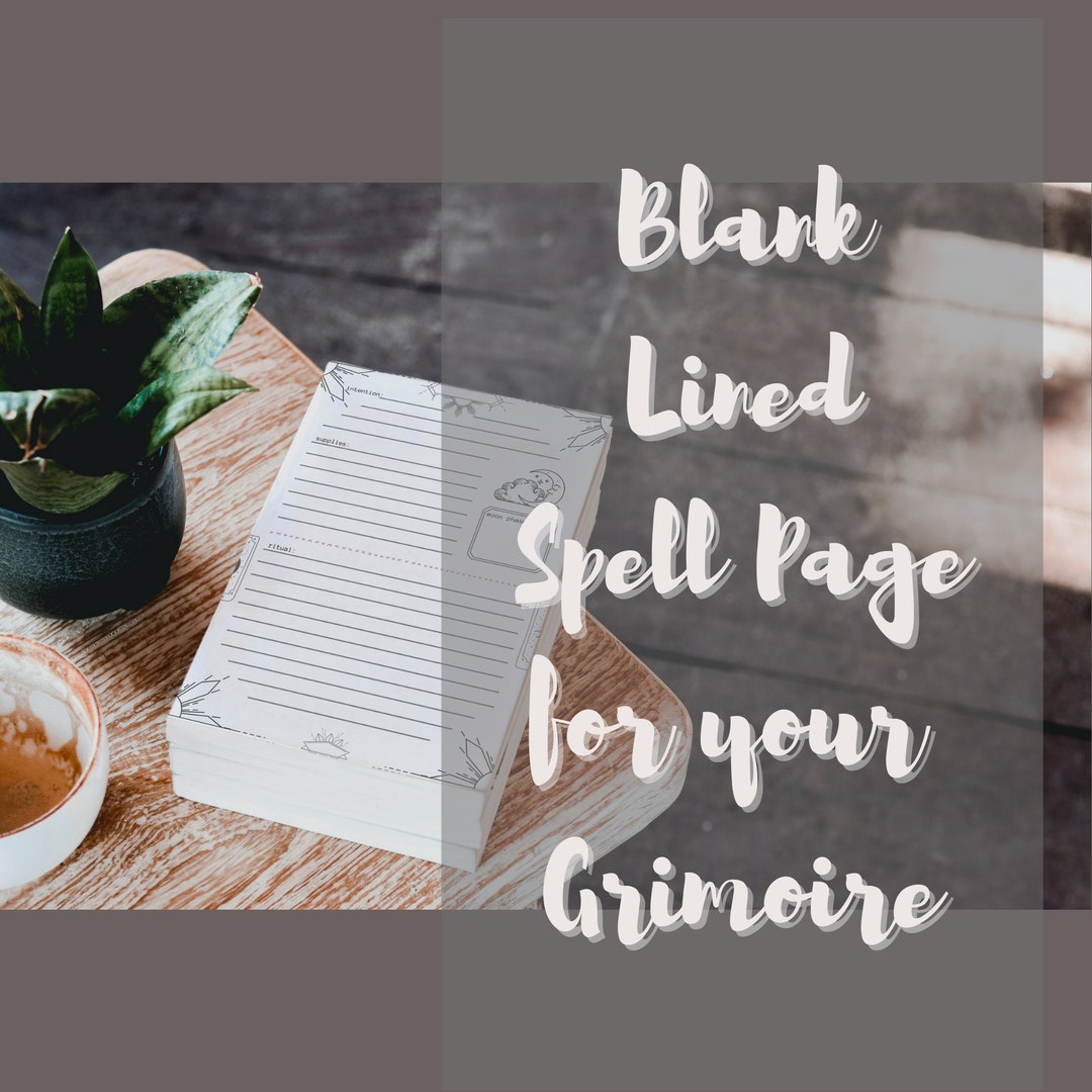 Printable Spell Page Printable PDF Page UNLABELED Lined Blank Spell ...