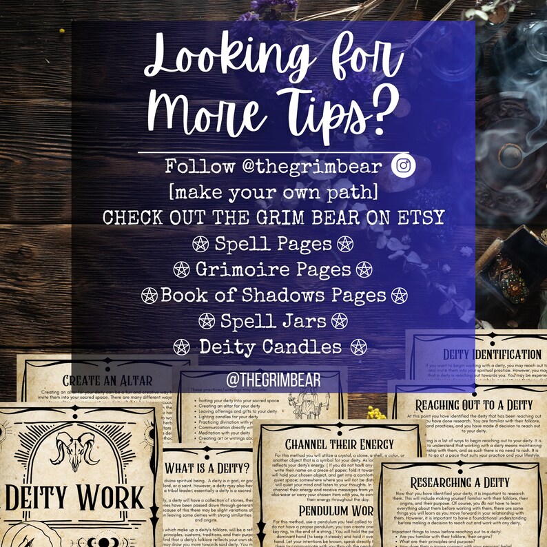 DEITY Work Parchment Grimoire Pages Deity Work Grimoire - Etsy