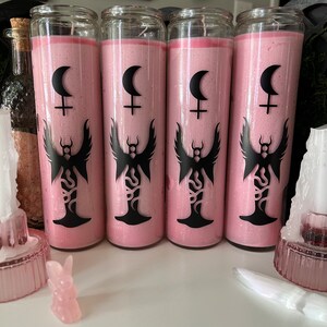 Lilith Candle | Deity Candle | Pink and Black Lilith Candle - Etsy