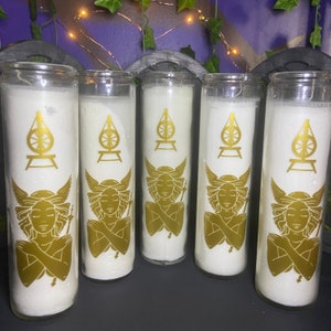 Frigg Candle | Deity Candle | White and Gold Frigg Candle - Etsy