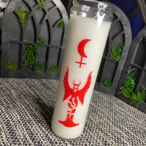 Lilith Candle | Deity Candle | White and Red Lilith Candle - Etsy