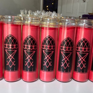 Lucifer Candle | Red Lucifer Candle | Deity Candles - Etsy