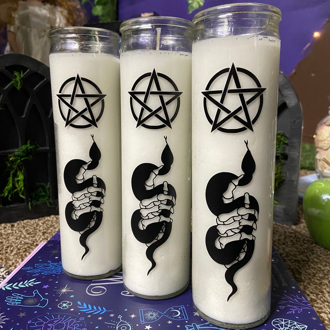 Witchcraft Candle | Pentacle Candle - Etsy