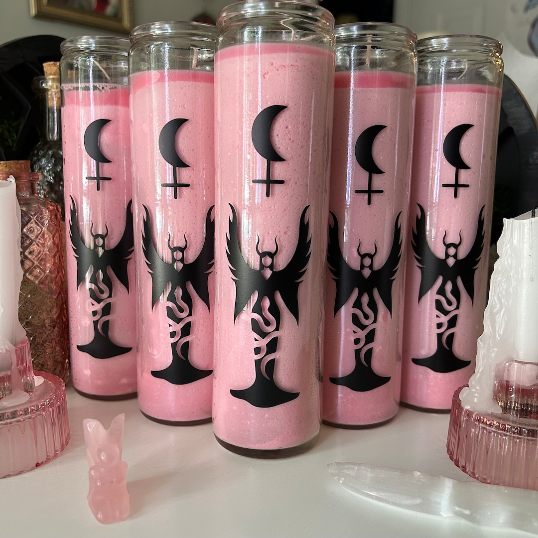 Lilith Candle | Deity Candle | Pink and Black Lilith Candle - Etsy