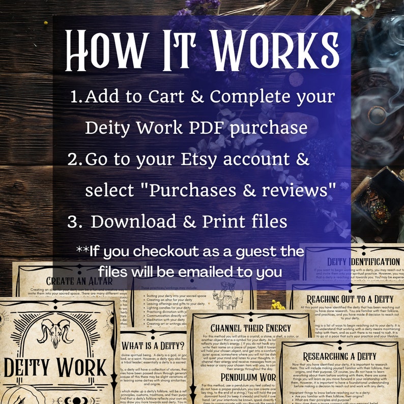 DEITY Work Parchment Grimoire Pages Deity Work Grimoire - Etsy