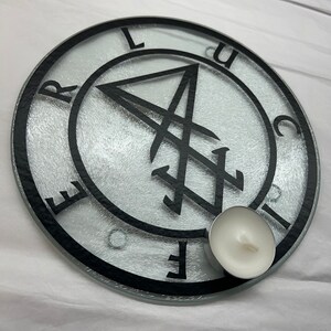 Lucifer Sigil Altar Plate: 8-inch Witchcraft Glass Plate - Etsy