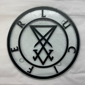 Lucifer Sigil Altar Plate: 8-inch Witchcraft Glass Plate - Etsy