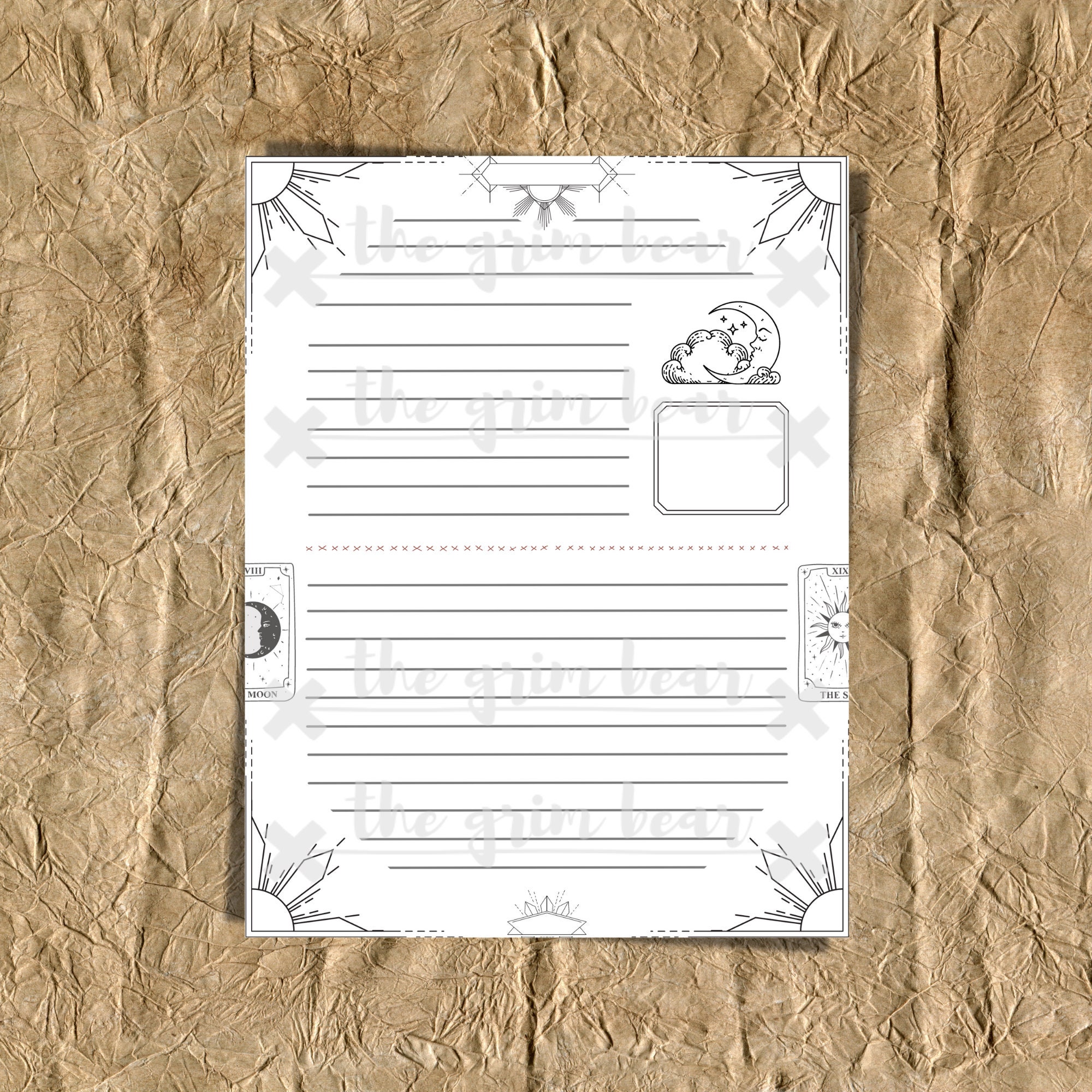 Printable Spell Page Printable PDF Page UNLABELED Lined Blank - Etsy UK