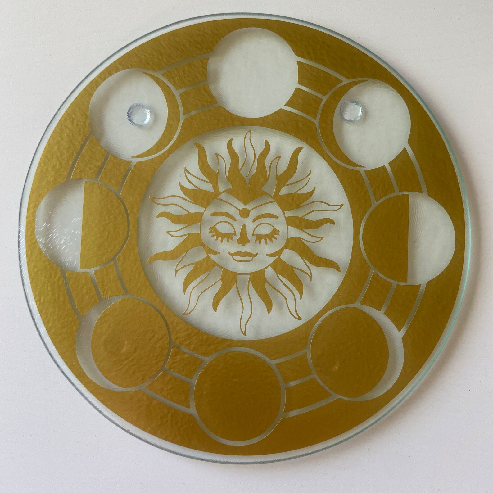 Moon Phases ALTAR PLATE Sleeping Sun ALTAR Plate - Etsy