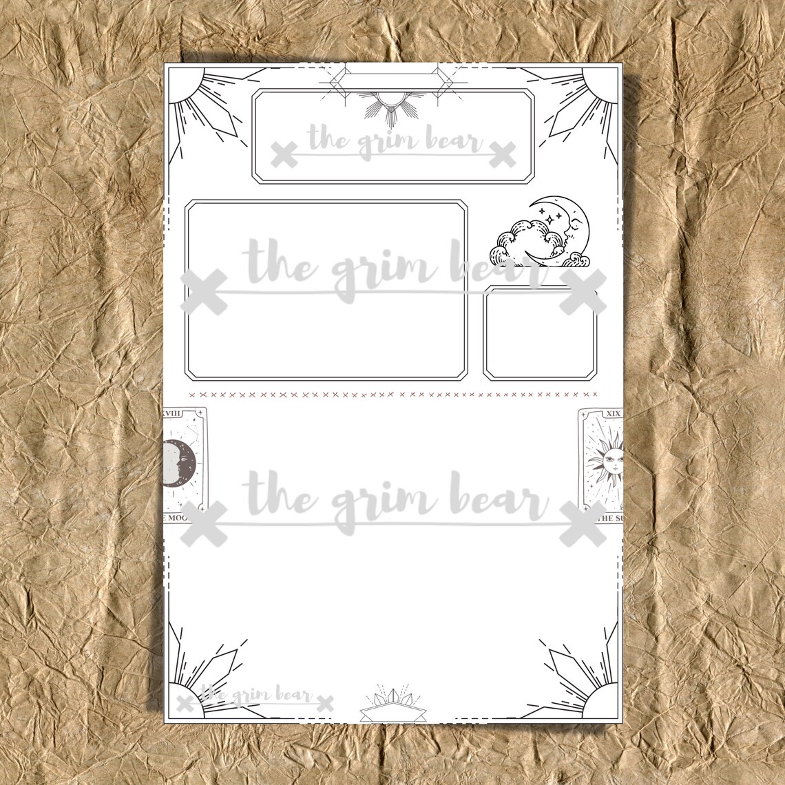 Printable Blank Spell Page PDF LABELED Grimoire Spell Page | Etsy