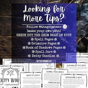 DEITY Work Grimoire Pages | Deity Work Grimoire Pages Black and White ...