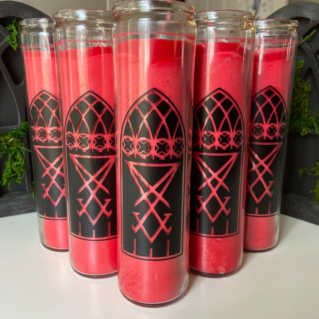 Lucifer Candle | Red Lucifer Candle | Deity Candles - Etsy
