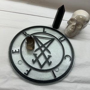 LUCIFER Altar Plate | LUCIFER Sigil Plate | Witchcraft Plate - Etsy